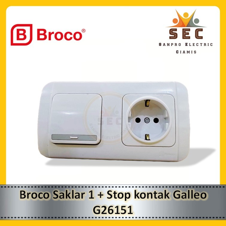 Jual BROCO GALLEO G26151 WID SAKLAR STOP 2 GANG ENGKEL + STOP KONTAK ...