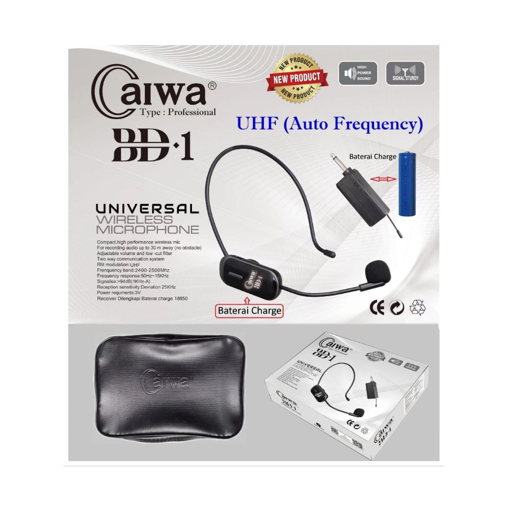 Jual Mic headset wireless Microphone wireless CAIWA BD-1 | Shopee Indonesia