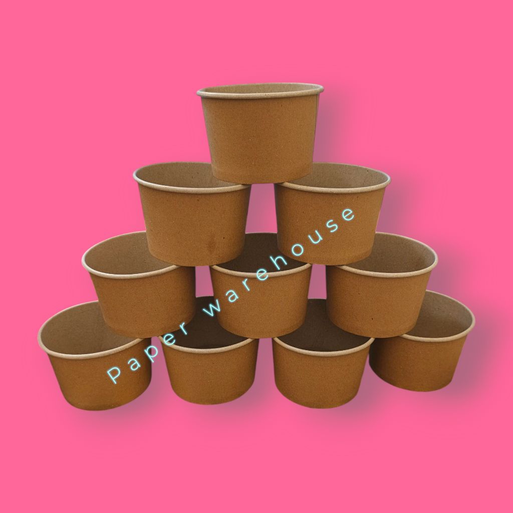 Jual [ISI 25PCS] KRAFT 500ml Indoku Paper Bowl Kraft Coklat 500ml ...