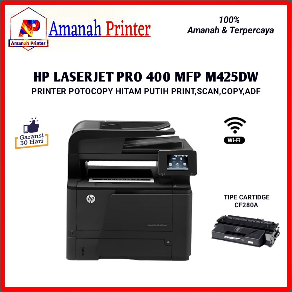 Jual Printer HP Laserjet Pro 400 mfp M425dw Duplex Wireless Printer ...