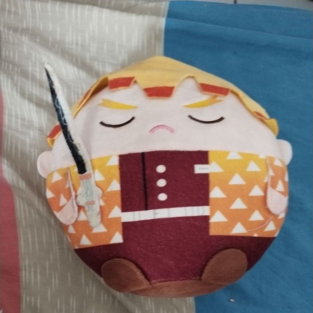 Jual Demon Slayer Plush Toys Doll Cute Fat Type Tanjirou Zenitsu ...