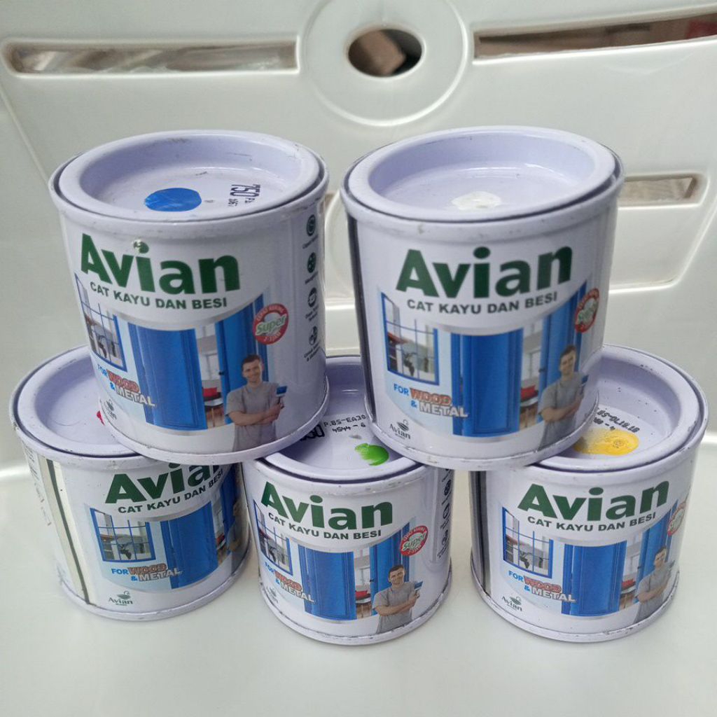Jual co minimal 12 pcs harga grosir cat minyak avian synthetic cat kayu ...