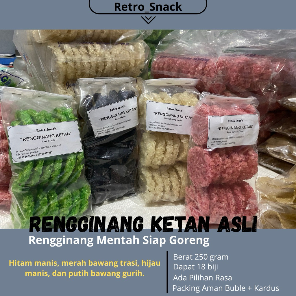 Jual Cemilan Tradisional - Rengginang Ketan Asli - Mentah Siap Digoreng ...
