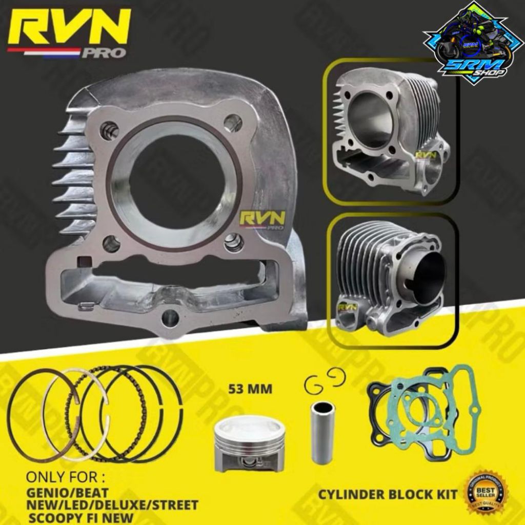 Jual BLOK BLOCK SEHER BORING STANDAR 47MM - BORE UP 53MM GENIO BEAT NEW ...