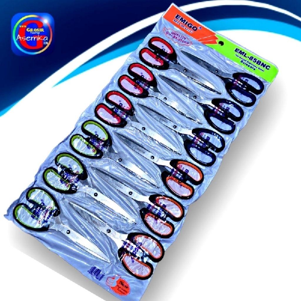 Jual Gunting Renceng Besar Emigo Emidio Grosir 12pcs | Shopee Indonesia