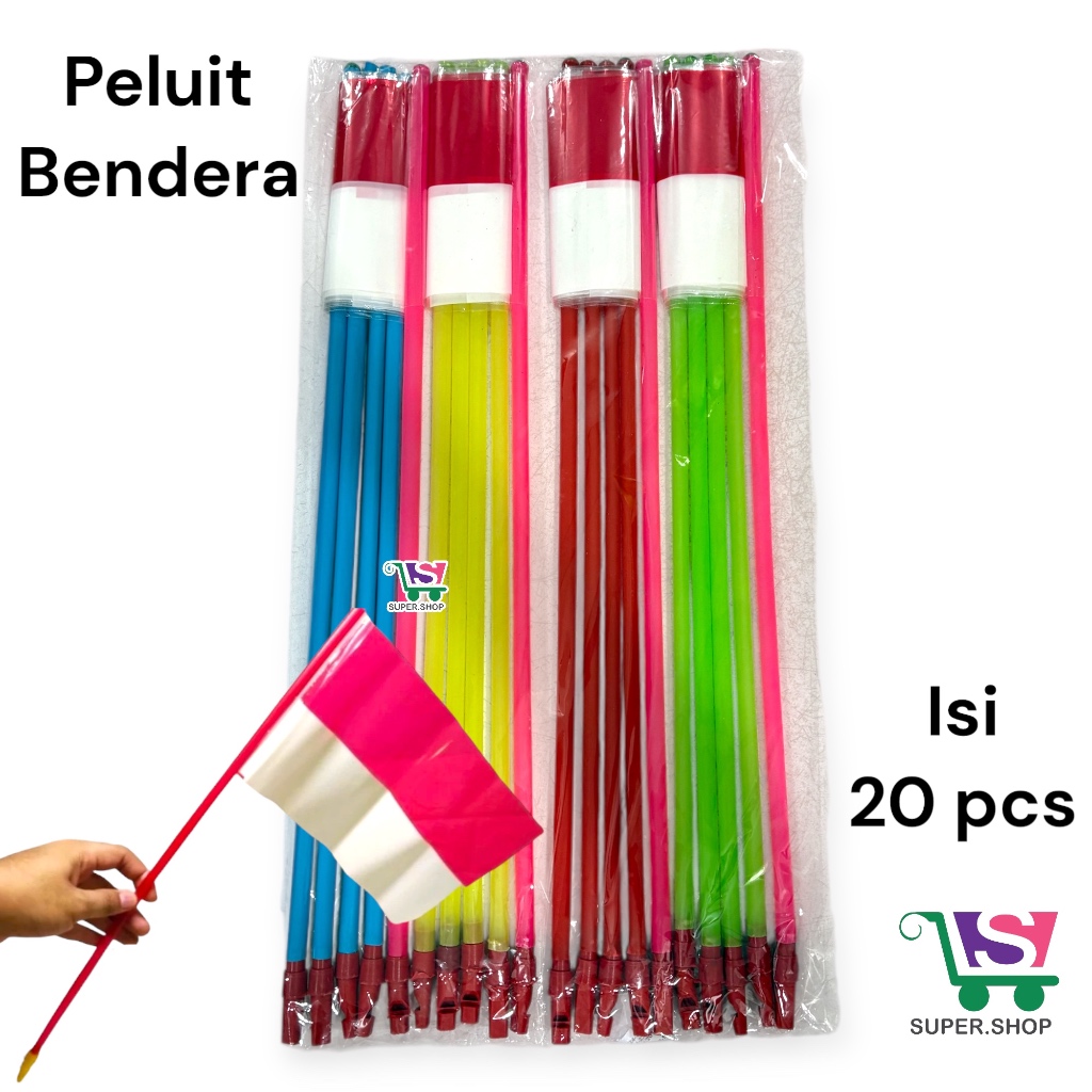 Jual Peluit Bendera 17 Agustus Merdeka Pack (isi 20 pcs) | Shopee Indonesia