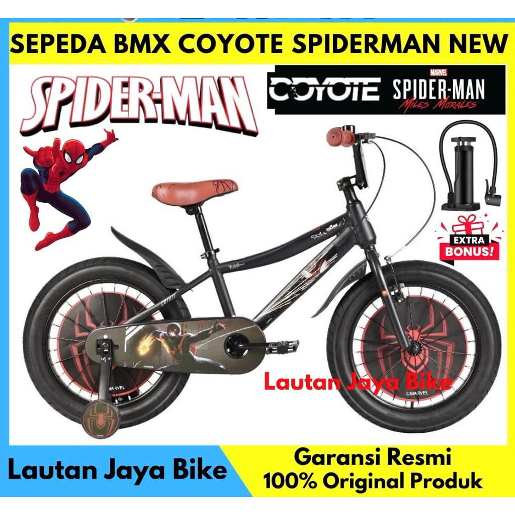 Jual Sepeda Anak Laki Laki BMX 16 18 Element YOTEL Spiderman New ...