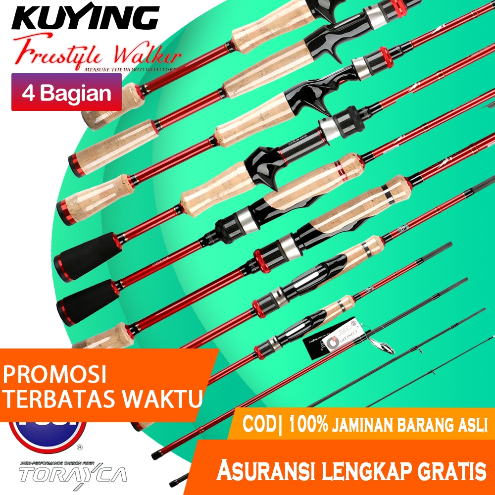 Jual KUYING FREESTYLEWALKER Joran Travel Rod Spinning Baitcasting Bc ...