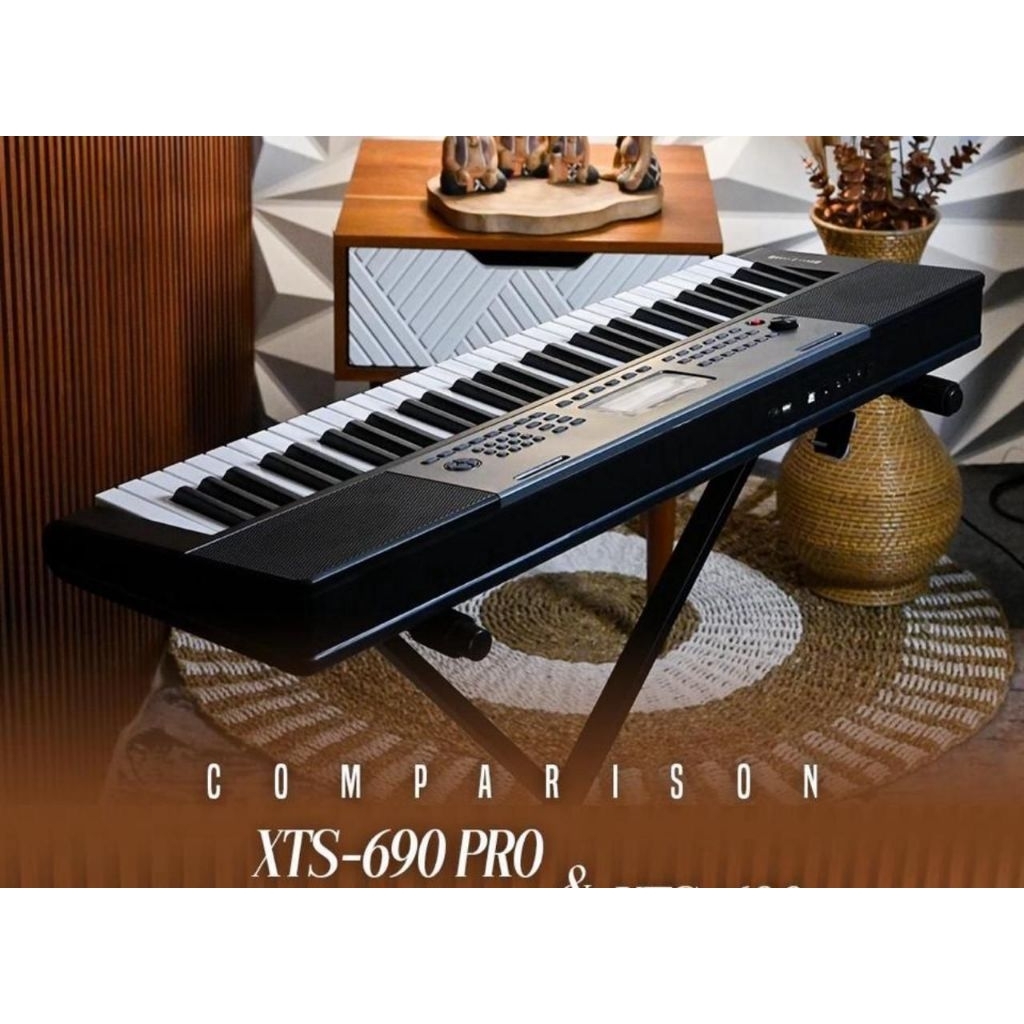 Jual Alat musik keyboard XTS 690 pro Angelet 61 keys piano + stand ...