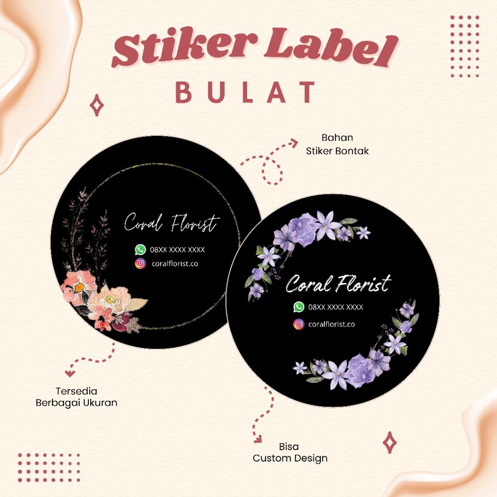 Jual STIKER LABEL BULAT - STIKER BUKET BULAT - STIKER LABEL BULAT CUSTOM - STIKER BUKET CUSTOM ...
