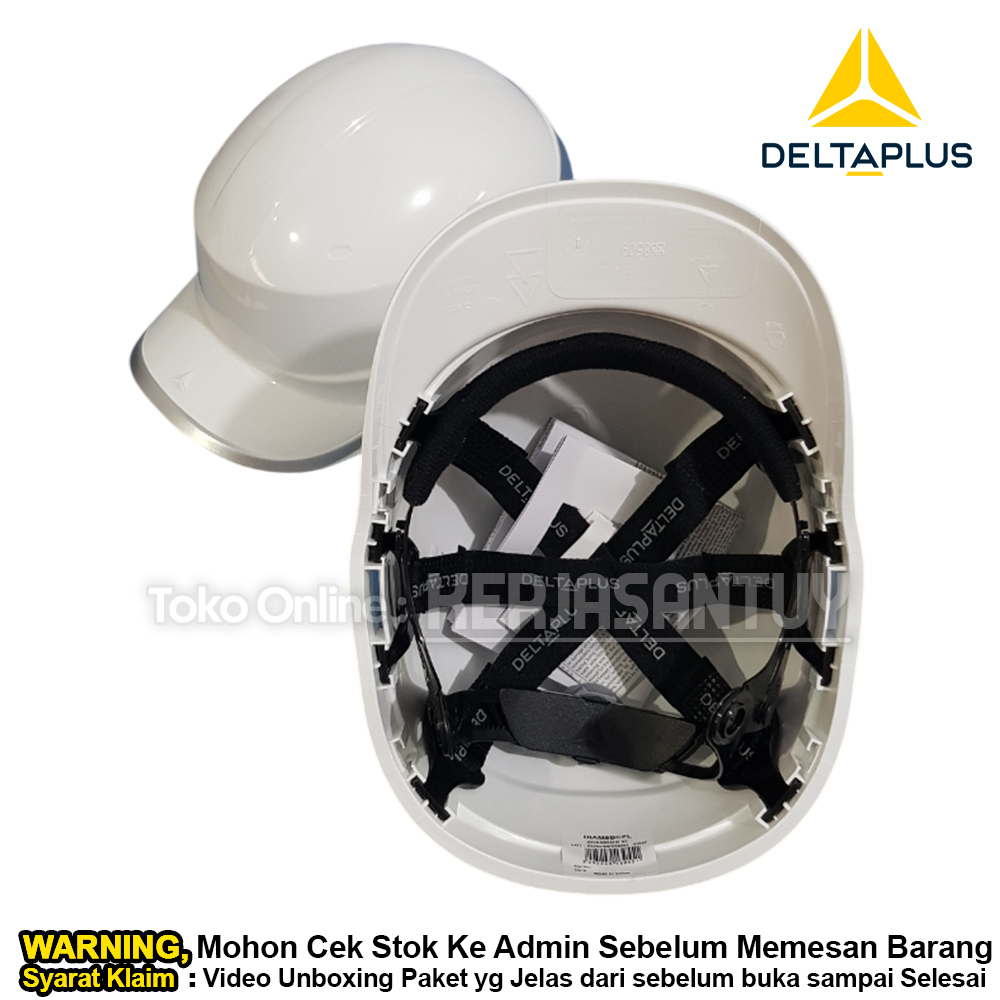 Jual Helm Safety Deltaplus Diamond V warna Putih + ikat putar / Helm ...