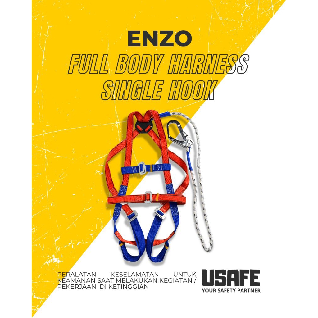 Jual Full Body Harness Enzo Single Big Hook | Shopee Indonesia