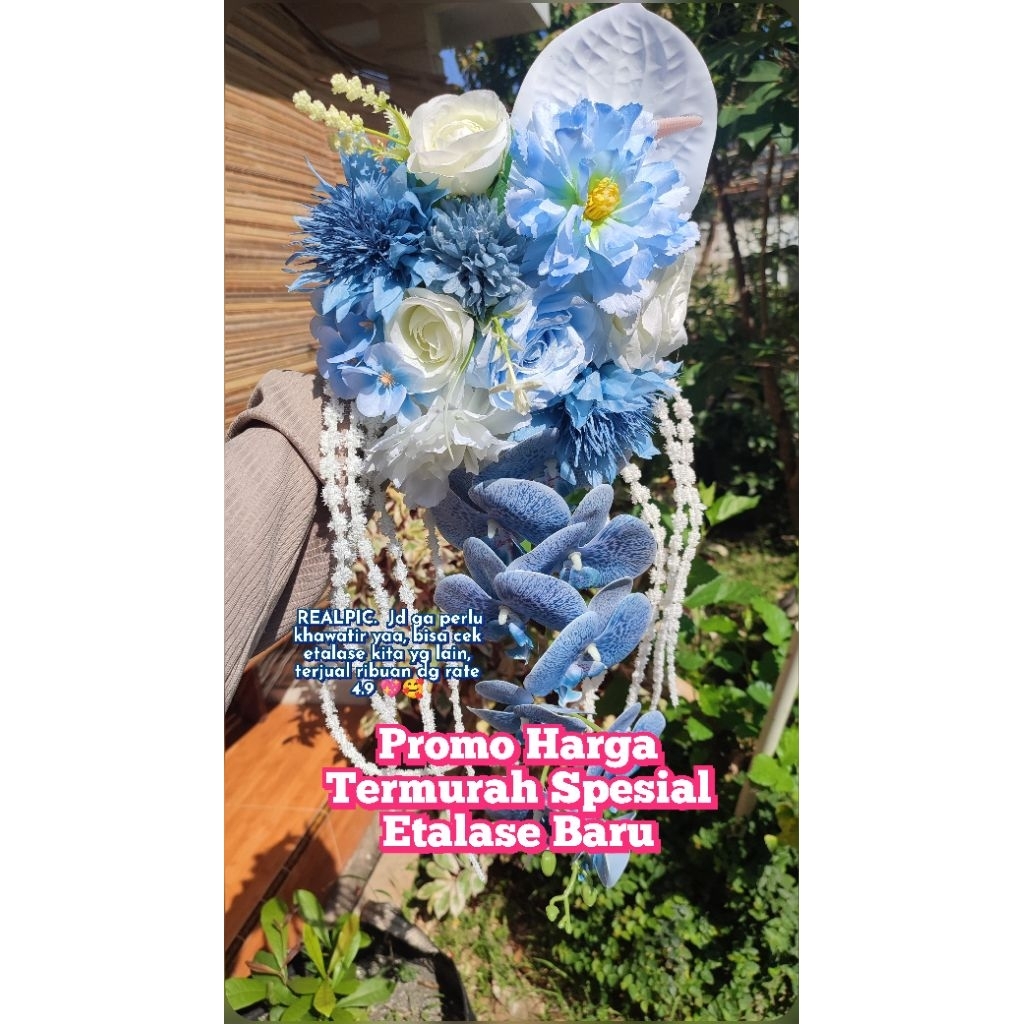 Jual WEDDING BOUQUET ANGGREK LATEX BUNGA PERNIKAHAN AMARANTHUS JUNTAI ...