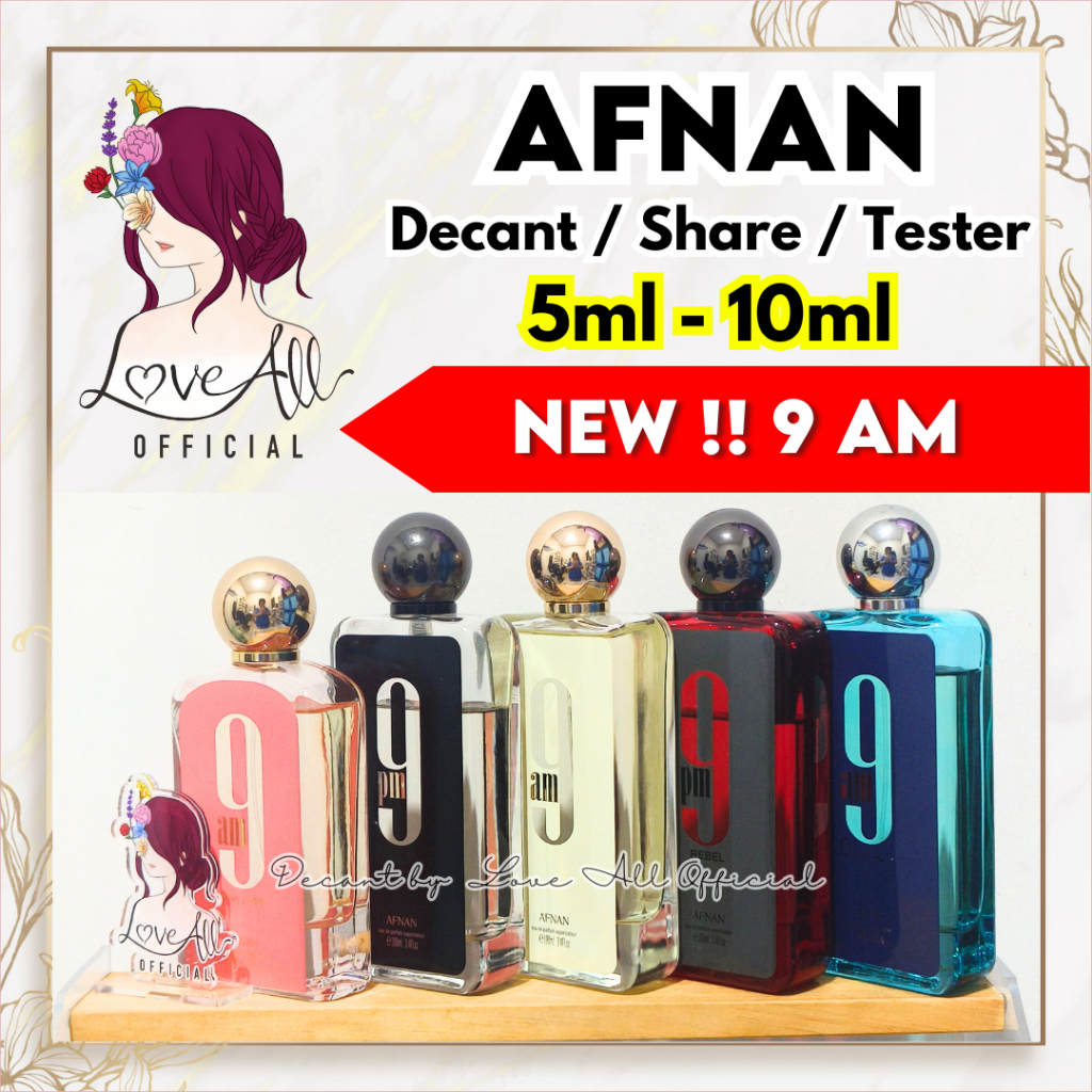 Jual AFNAN 5ml - 10ml ️ Decant Share in Bottle Tester 9PM Rebel 9PM ...