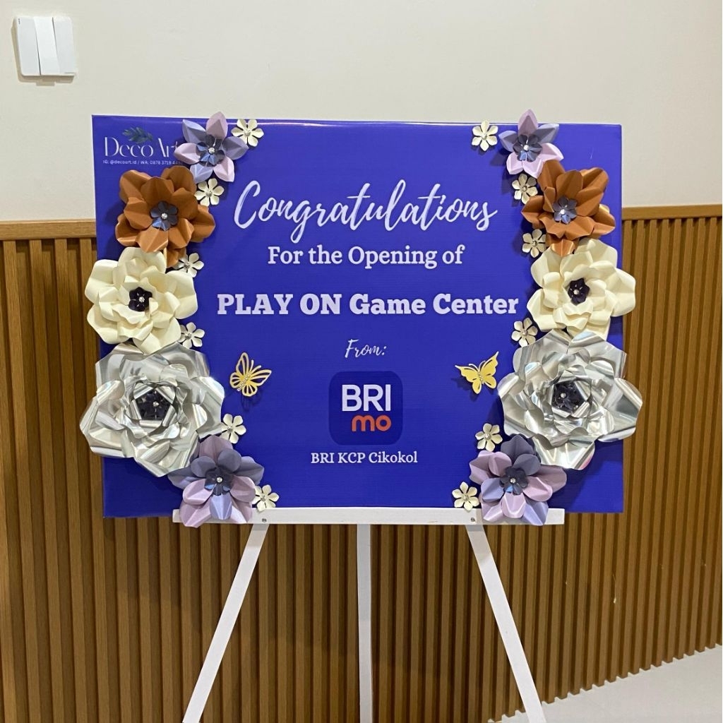 Jual DECO ART - Papan Bunga Kertas Custom Ucapan Selamat Wedding ...