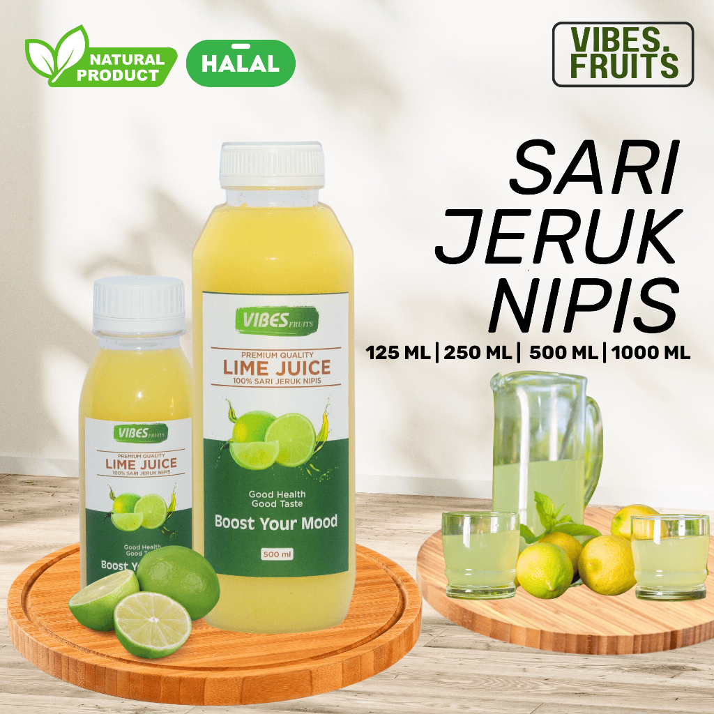 Jual Sari Jeruk Nipis Vibes Fruit Murni Tanpa Campuran / Sari Nipis ...