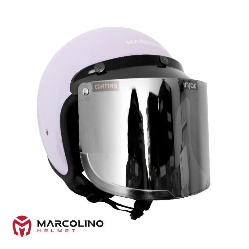 Jual Helm Bogo Retro Marcolino Lilac Pastel / Ungu Pastel SNI Flat ...