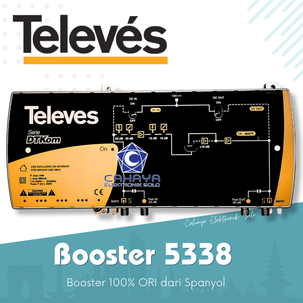 Jual Televes Booster Matrix Indoor Spanyol 5338 boster indoor kabel tv ...