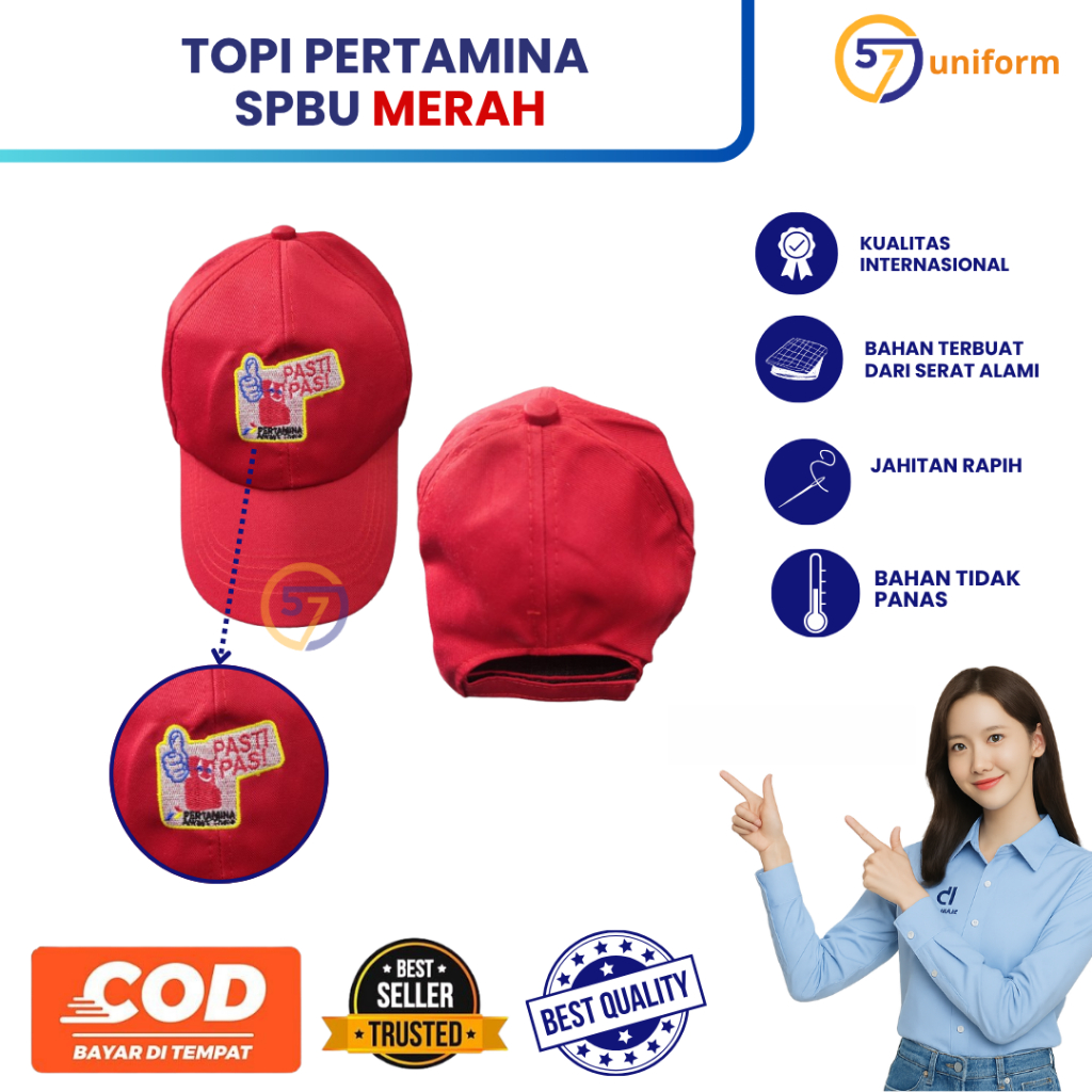 Jual TOPI MERAH PERTAMINA || TOPI SPBU || TOPI MEKANIK PERAMINA SPBU ...