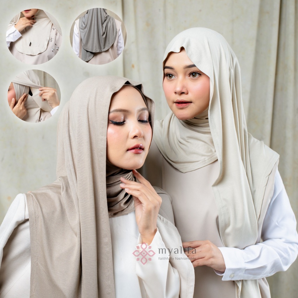 Jual HIjab Pashmina Instant Curve Inner Menutup Leher Rayon Viscose ...