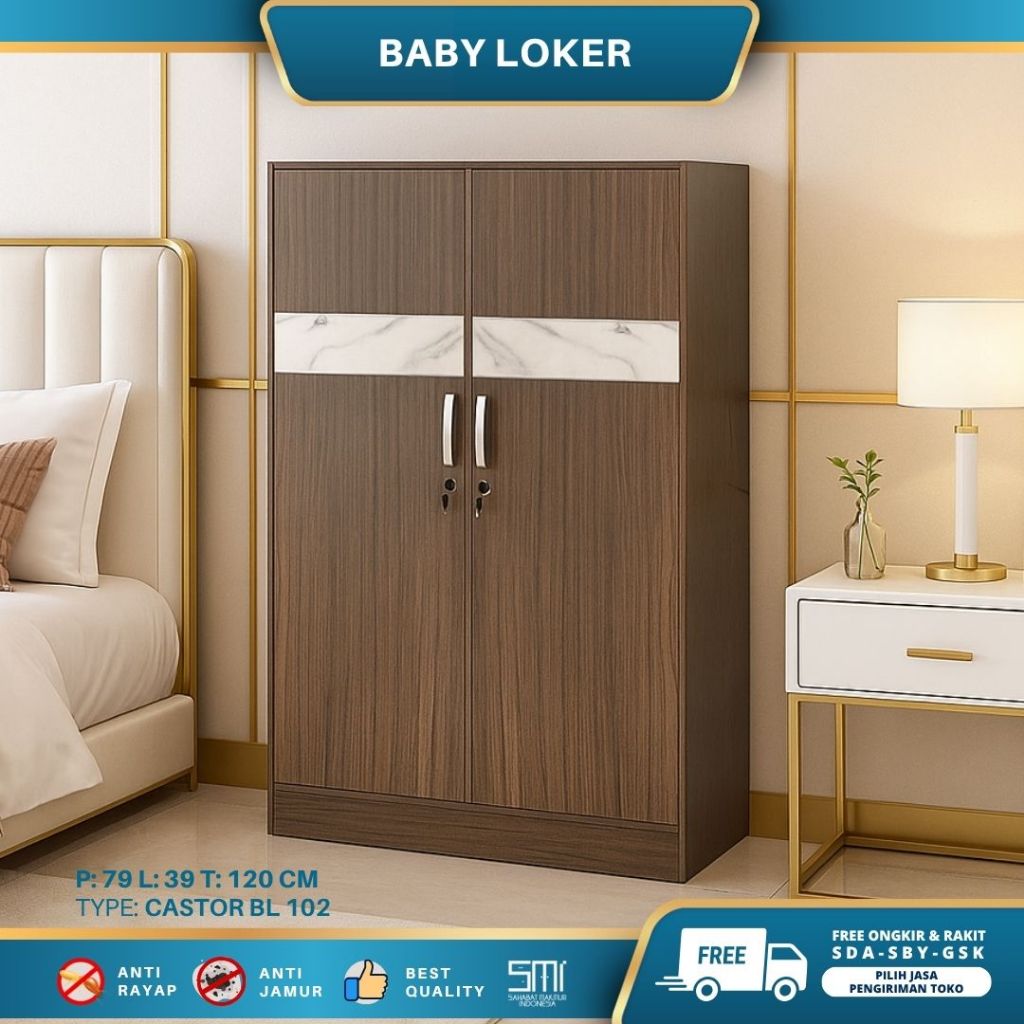 Jual Baby Locker Ayana Castor BL 102 / Lemari Baju Anak Kayu Minimalis ...