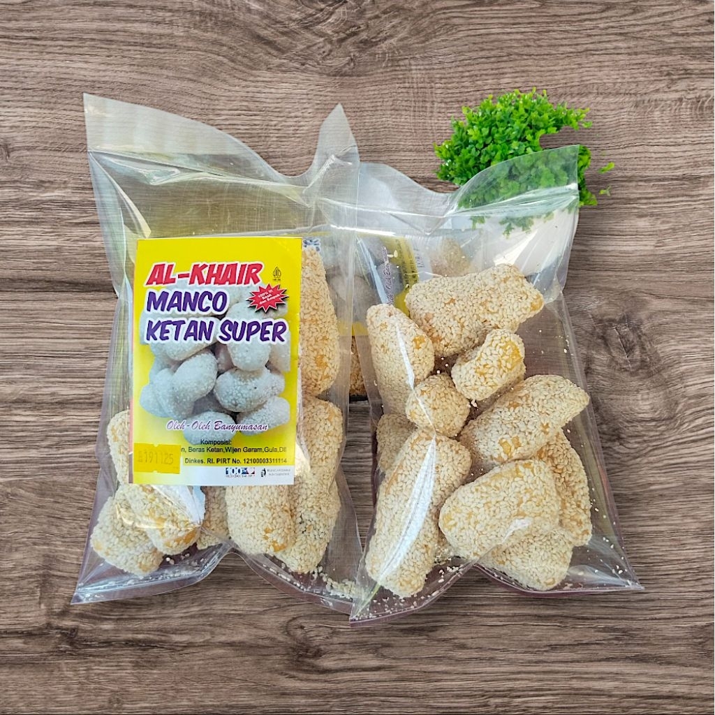 Jual Manco Ketan Wijen Super Empuk Krenyess Legit- Kue Manco Bola Wijen ...