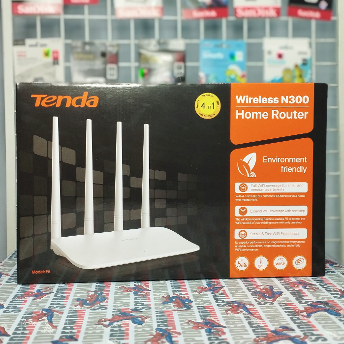 Jual Tenda F6 Wireless N300 Easy Setup Router | Shopee Indonesia