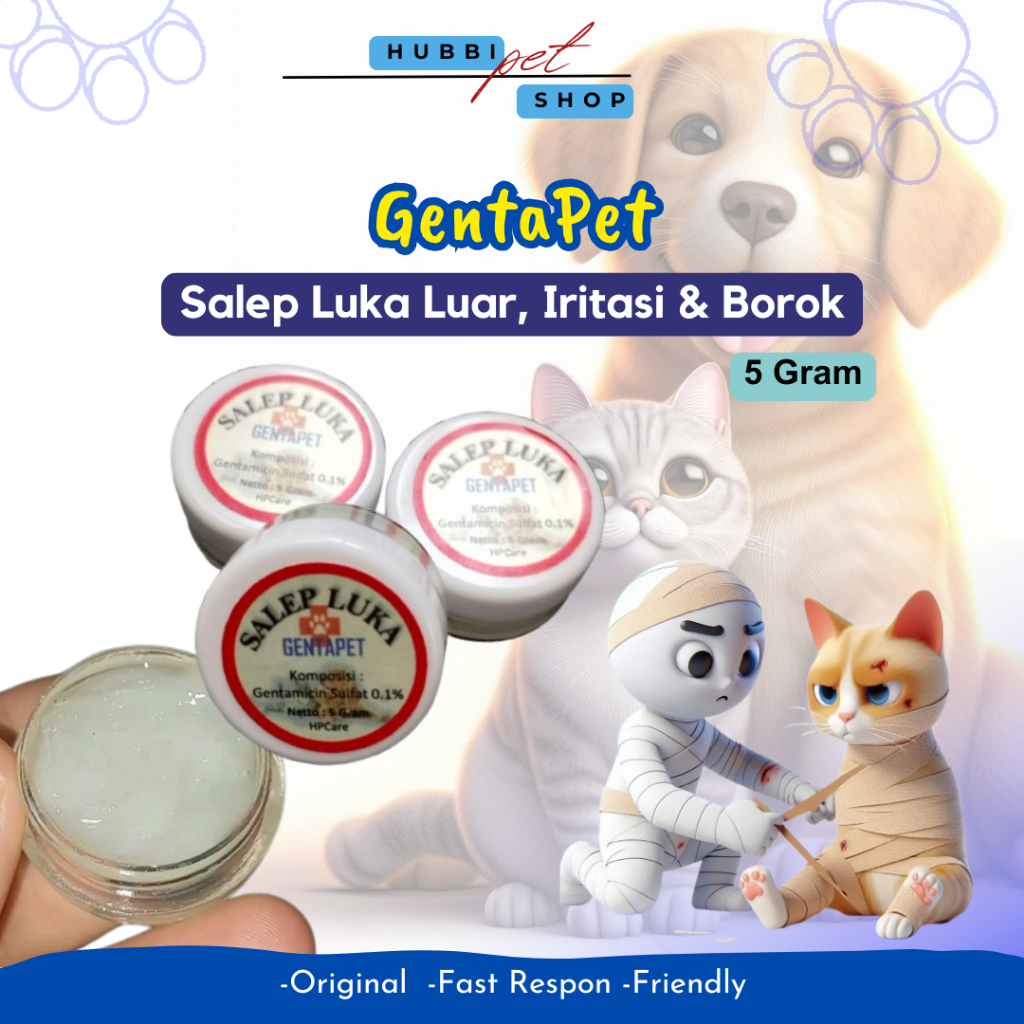 Jual Genta Pet Salep Luka Kucing Anjing | Obat Luka Bernanah, Bakar ...