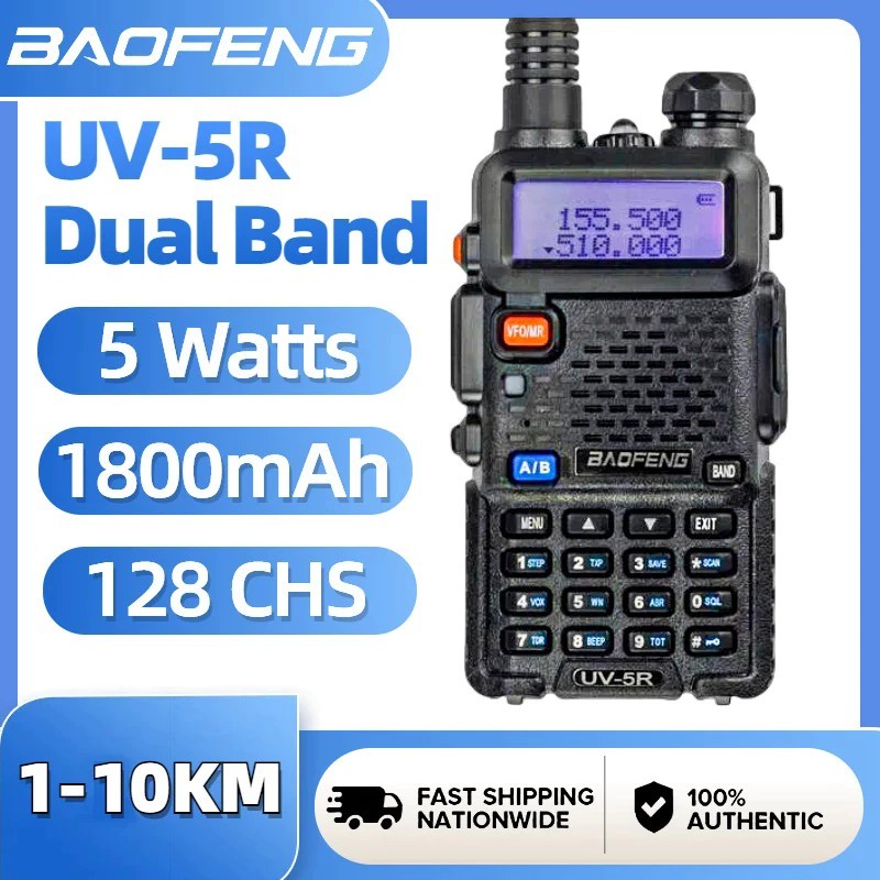 Jual HT UV-5R Walkie Talkie Dual Band 5W - Radio 2 Arah VHF/UHF 128 ...
