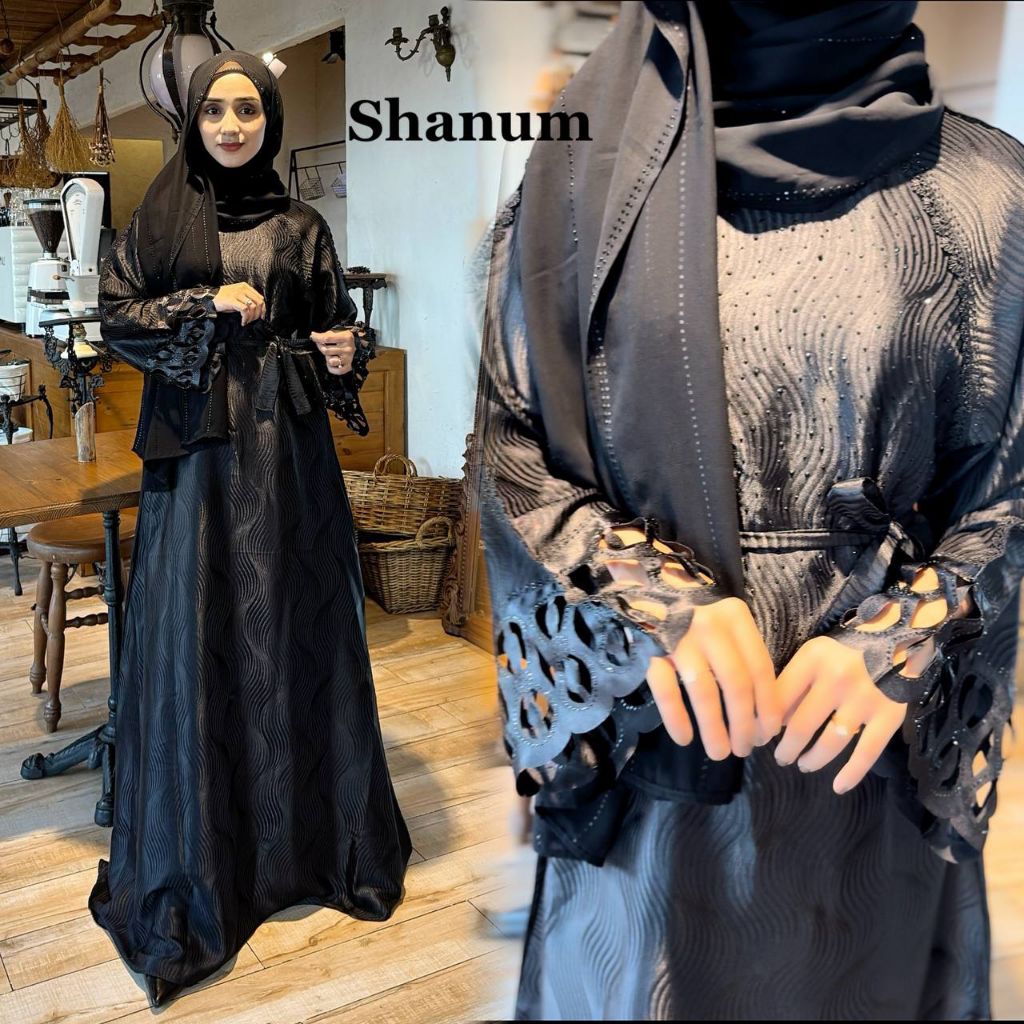 Jual Abaya Hitam Muslim Gamis Arab Dewasa Wanita Umroh Mata Hitam Dress ...