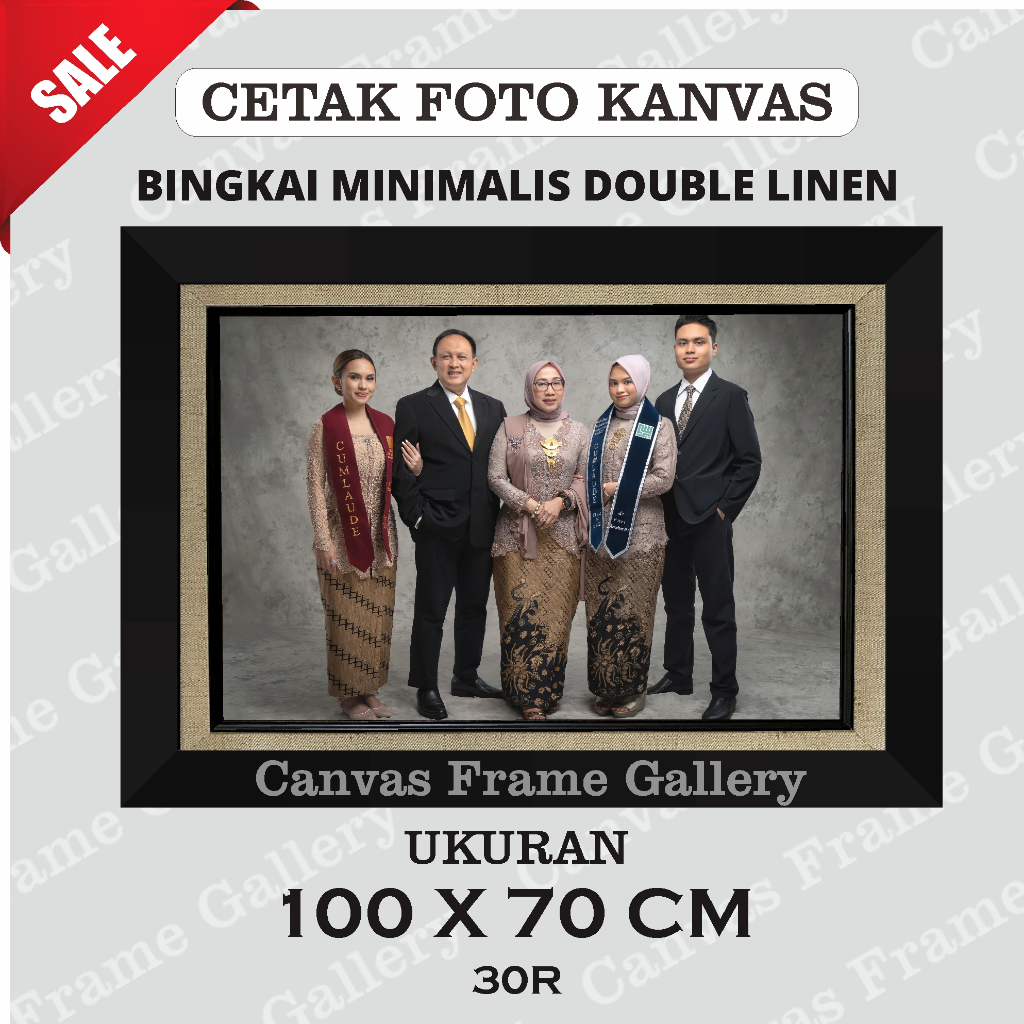 Jual Cetak Foto Canvas Jumbo 100x70cm 30R Dan Bingkai Minimalis Double ...