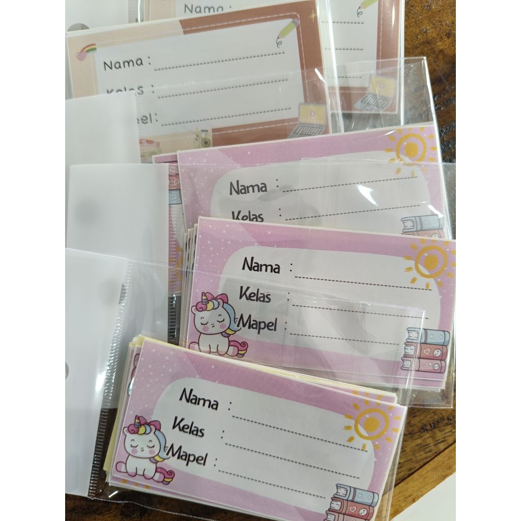 Jual STICKER LABEL NAMA BERGAMBAR KECIL | Shopee Indonesia