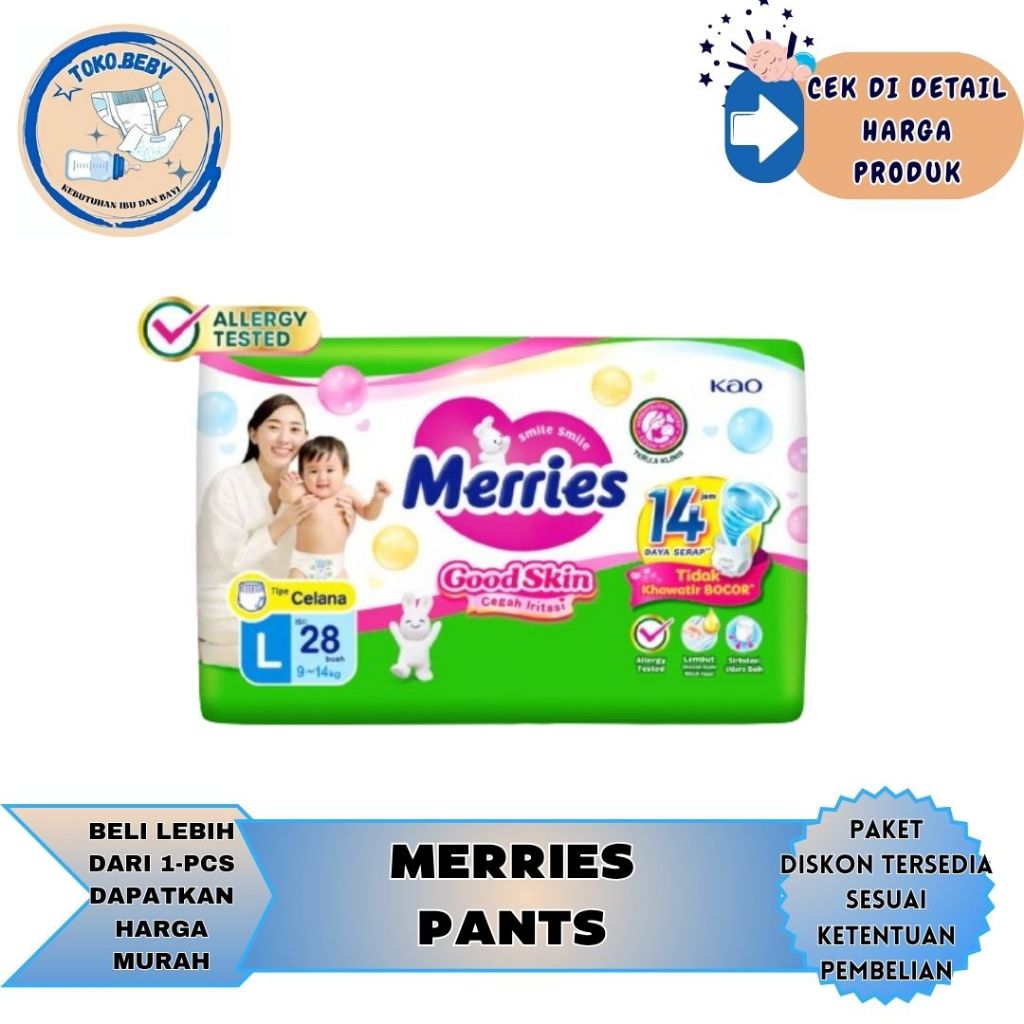 Jual Merries Pants Good Skin NBS40/M32/L28/XL26/XXL28/toko.beby ...
