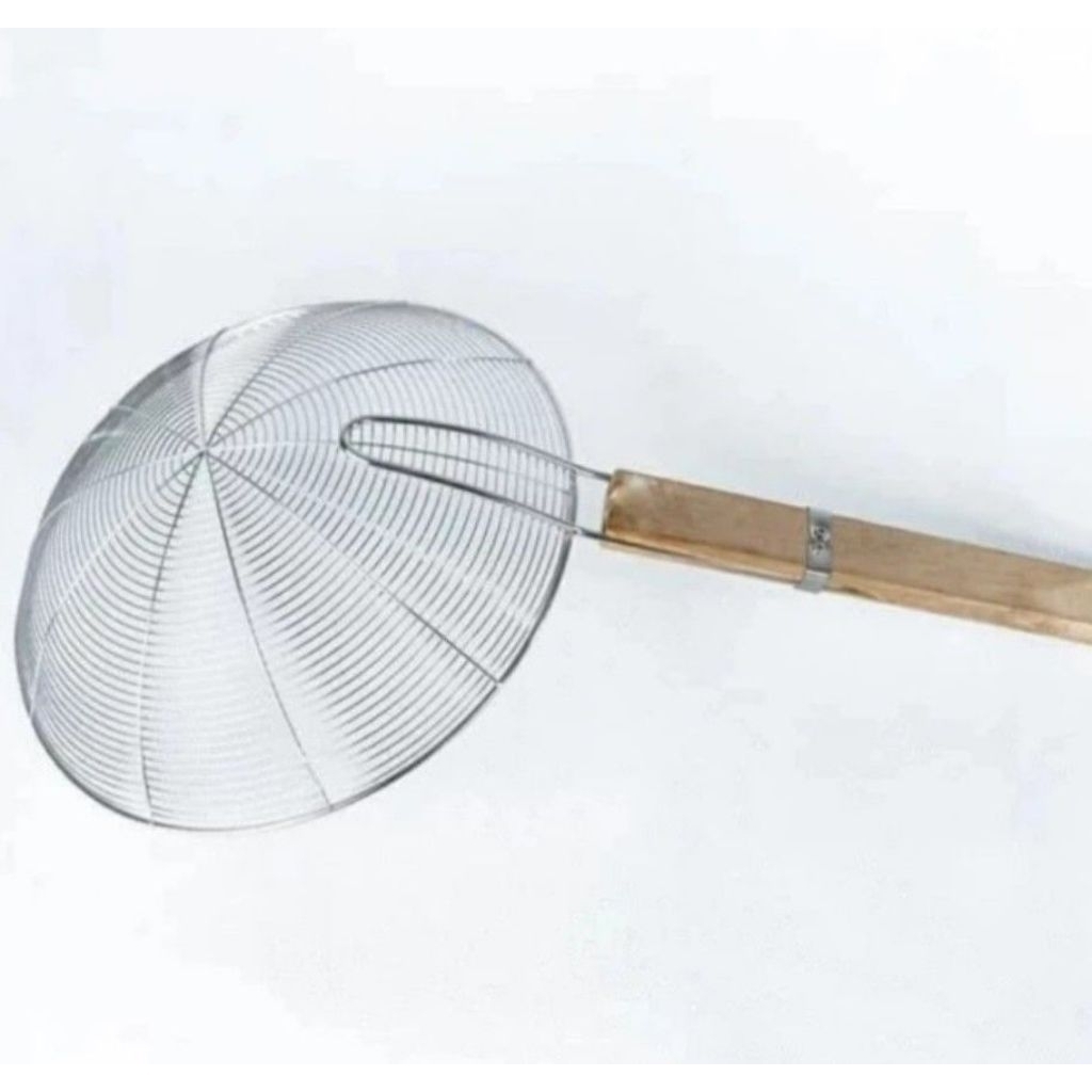 Jual Serok Gagang Kayu Parabola 32 Cm Serok Jumbo Untuk Gorengan Jaring ...