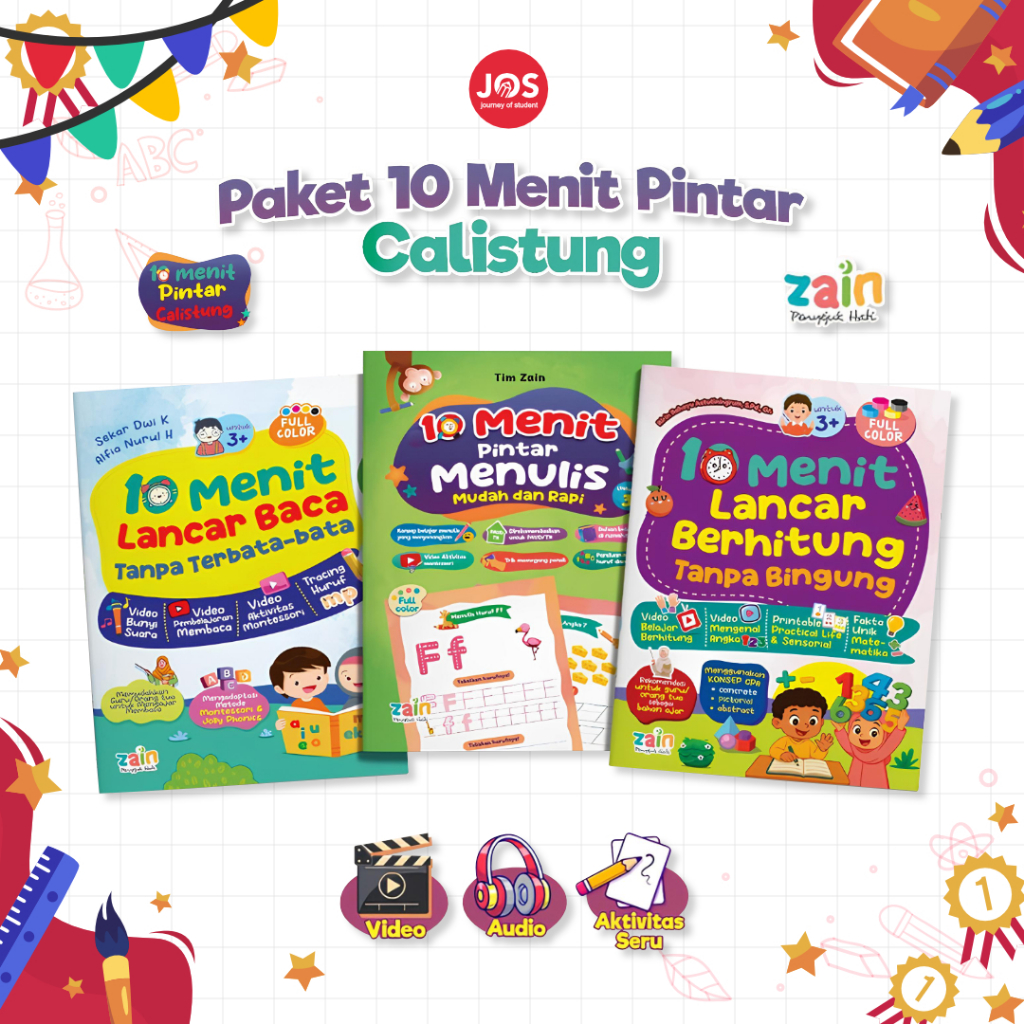 Jual Paket Buku 10 Menit Pintar Calistung Buku Anak PAUD TK Belajar ...