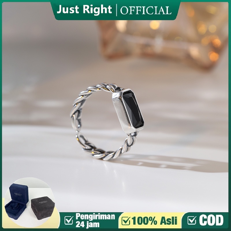 Jual COD Free Gift Box Cincin batu obsidian perak 925, pilihan ideal ...