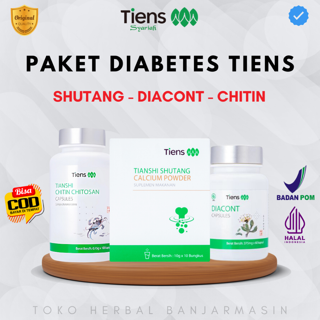 Jual Paket Produk Tiens Untuk Diabetes Chitin Chitosan Diacont Shutang ...