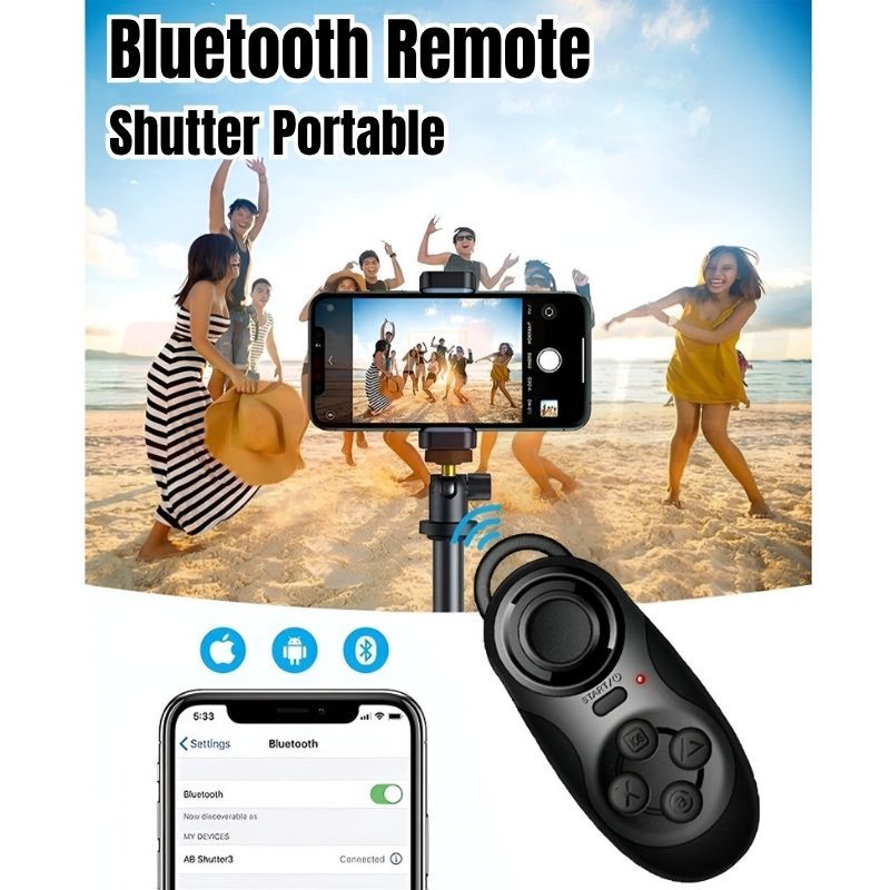 Jual Gamepad Mini Bluetooth Remote Shutter Portable Kecil 4 Joystick ...