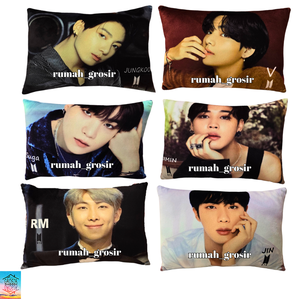 Jual Bantal Boneka BTS Member SPM Jin Jimin Jungkook RM Suga Jhope V ...