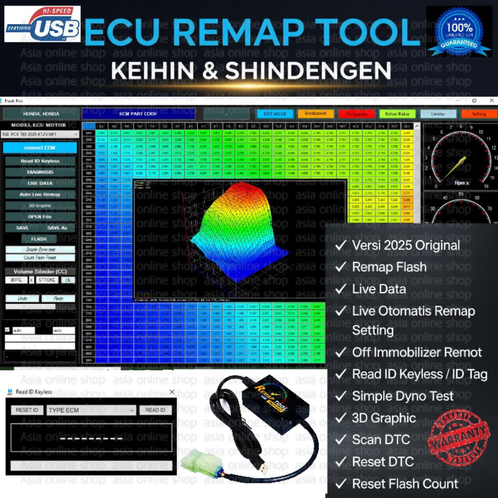 Jual alat remap ecu keihin dan shindengen honda | Shopee Indonesia