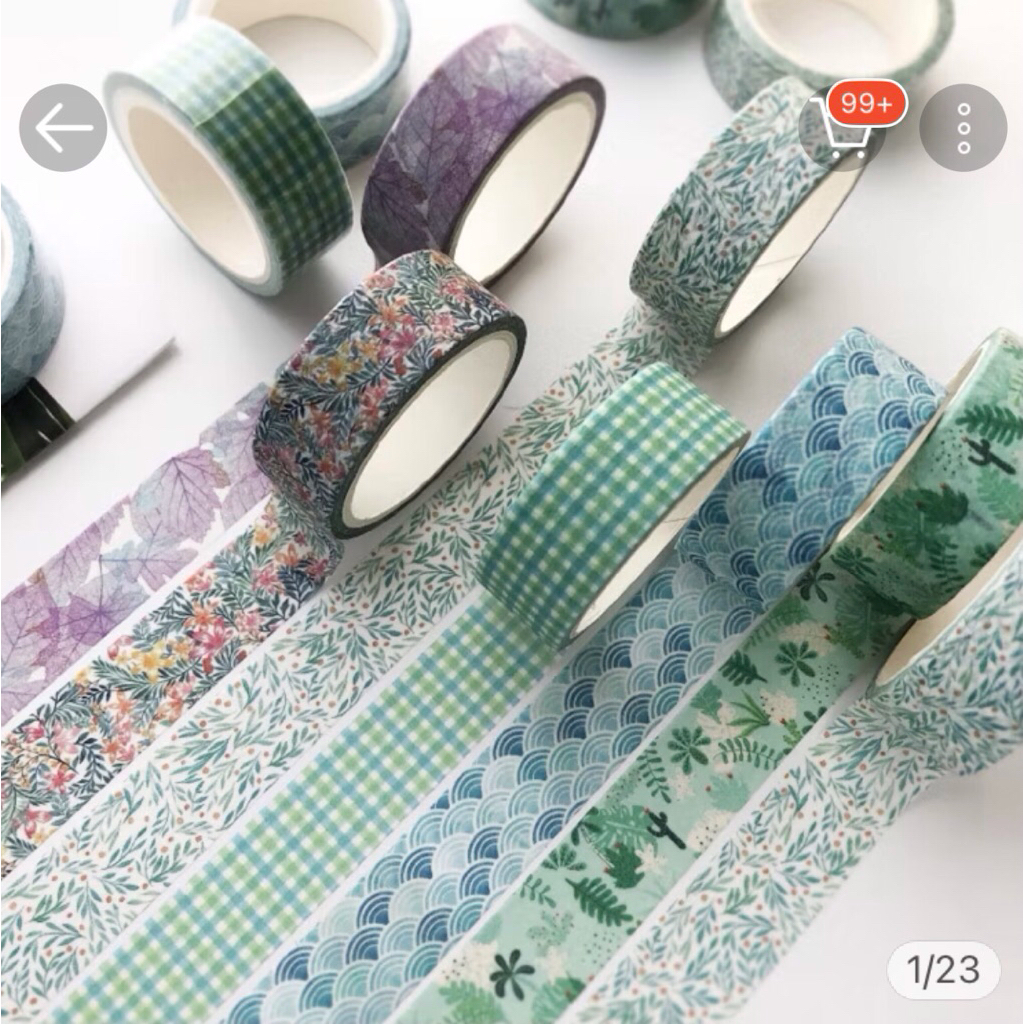 Jual Washi Tape Deco - Masking Tape Planner Journal - Selotip Warna ...