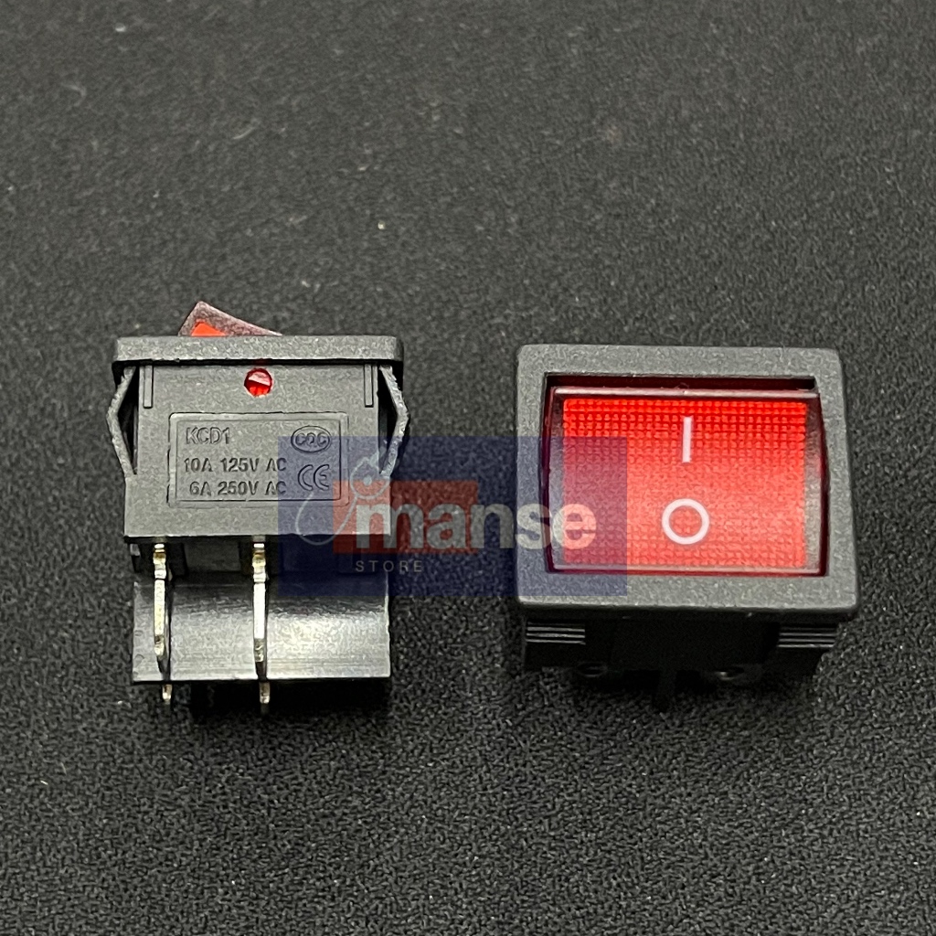 Jual [SATUAN] Saklar Medium 4 Pin On Off Lampu Merah / Switch 4 Kaki ...