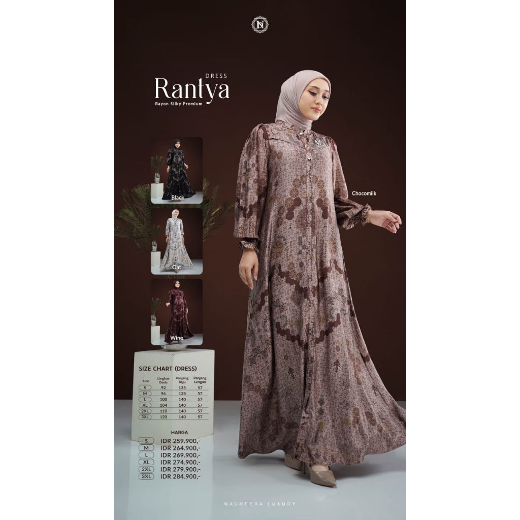 Jual Rantya Dress Nadheera Luxury ( READY STOK SIAP KIRIM) | Shopee Indonesia