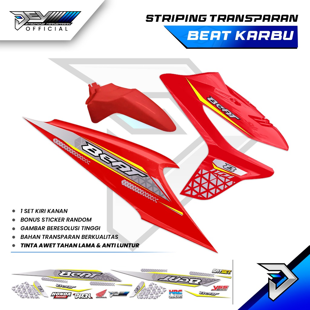 Jual STRIPING TRANSPARAN BEAT KARBU | VARIASI LIS | STICKER BODY HONDA ...