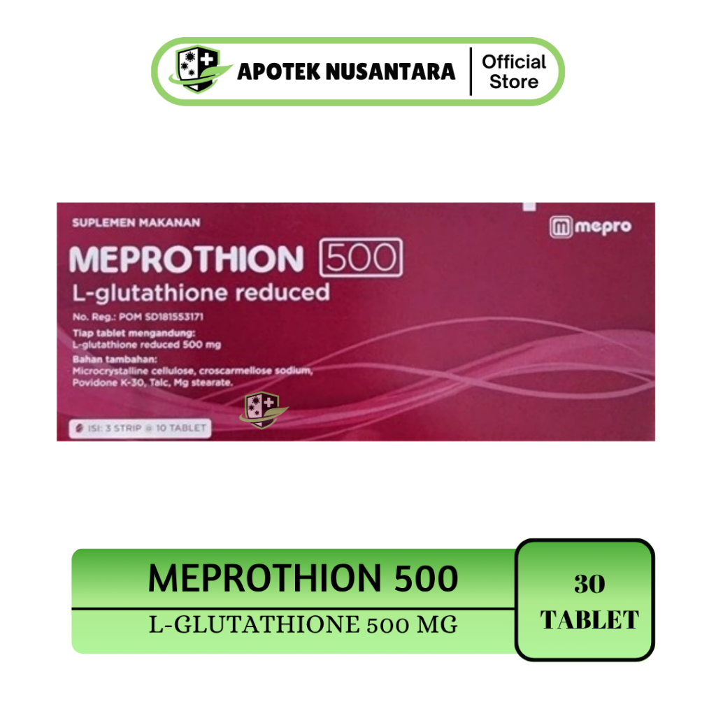 Jual Meprothion 500 Box isi 3x10 Tablet - Glutathione Pencerah Kulit ...