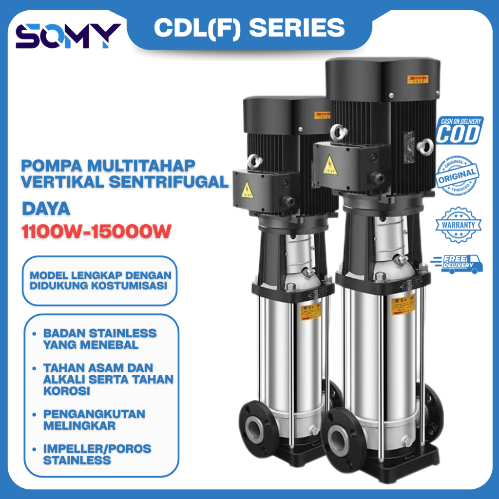 Jual Somy Pompa Air Pusat Multi Tahap Vertikal CDLF Pompa Sentrifugal ...