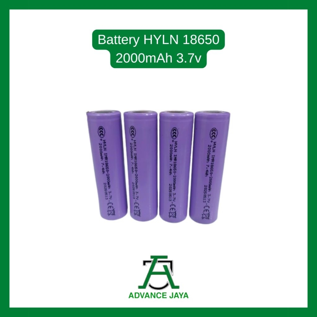 Jual Battery HYLN IMR 18650 2000mAh 3.7v ( Baru ) | Shopee Indonesia