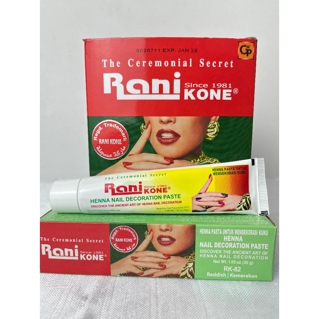 Jual (A3shop) Henna/Heena Rani Kone RK 82 RED 30gr Kemasan ...