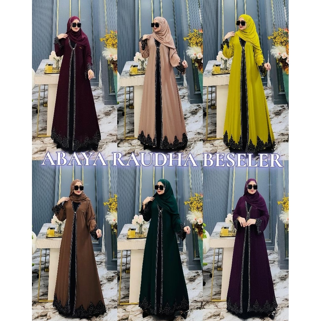 Jual //BISA COD//*GAMIS ABAYA RAUDHA SET PASHMINA PREMIUM* ABAYA ...