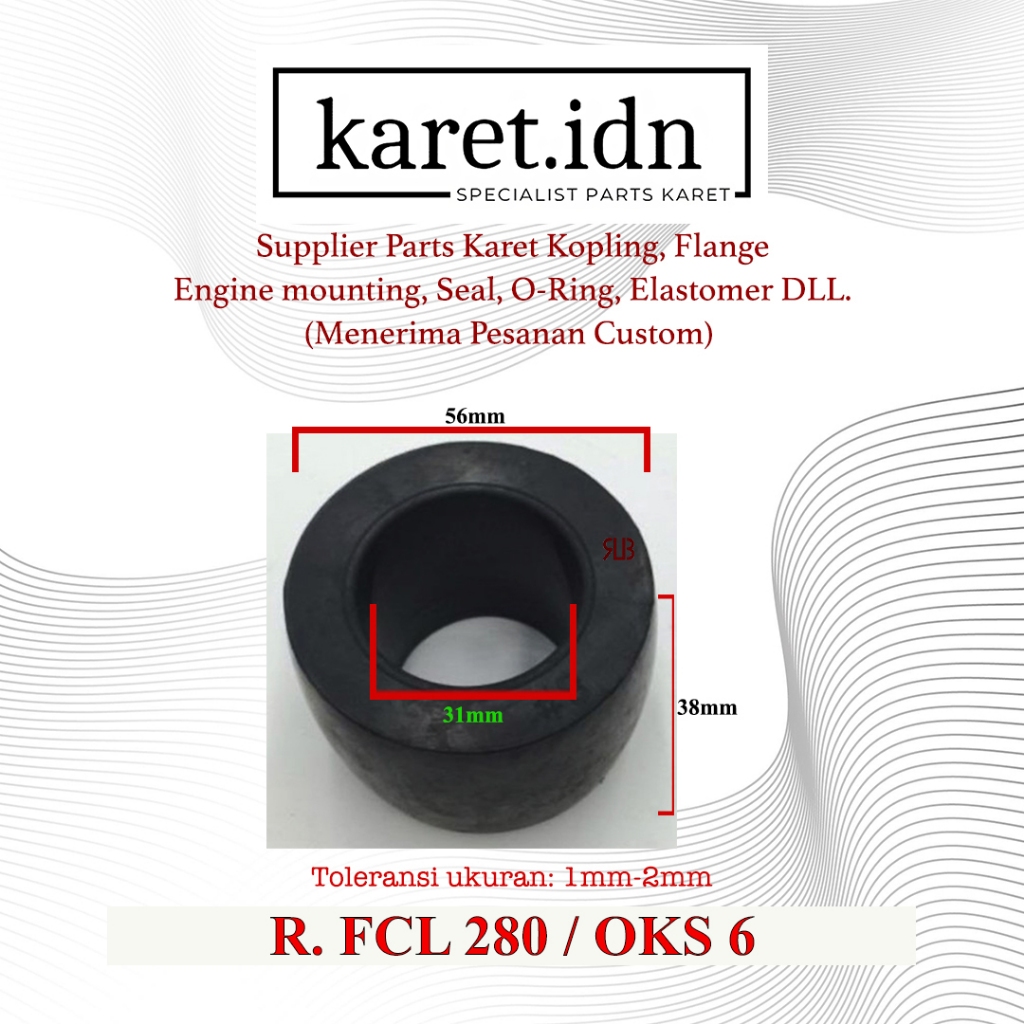 Jual KARET KOPLING FCL 280 / 315 / F6 KARET / F6 fcl6 #6 / rubber ...